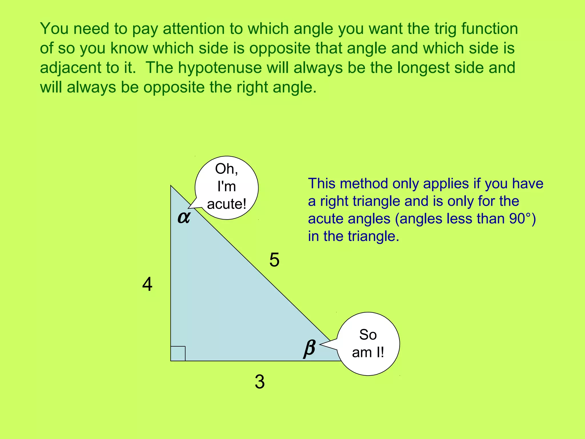 Right triangle trigonometry | PPT