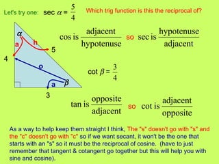 Right triangle trigonometry | PPT