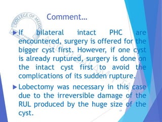 Right Upper Lobectomy for a Huge Intact Pulmonary Hydatid Cyst in a ...