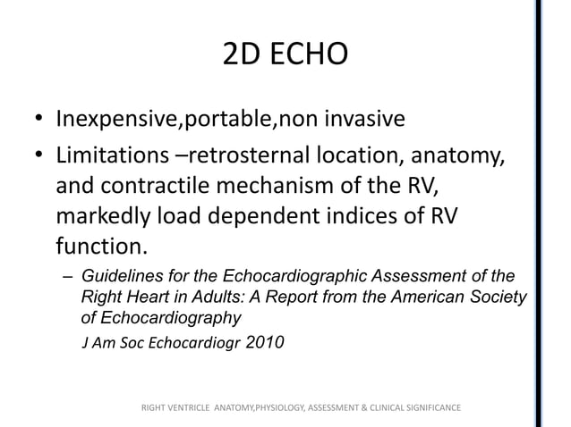 Right ventricle anatomy ,physiology and echo findings.ppt | Heart and ...