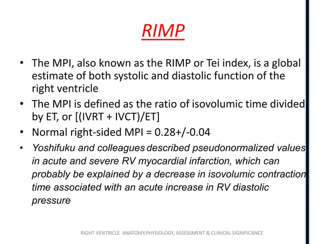 Right ventricle anatomy ,physiology and echo findings.ppt | Heart and ...