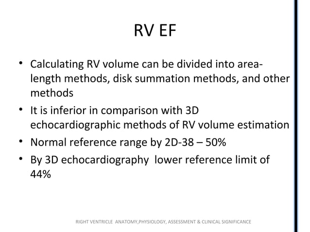 Right ventricle (RV) anatomy and functions