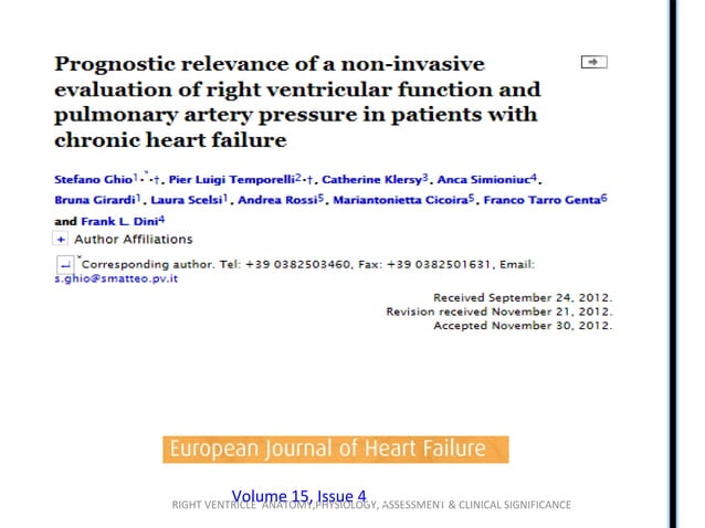 Right ventricle (RV) anatomy and functions