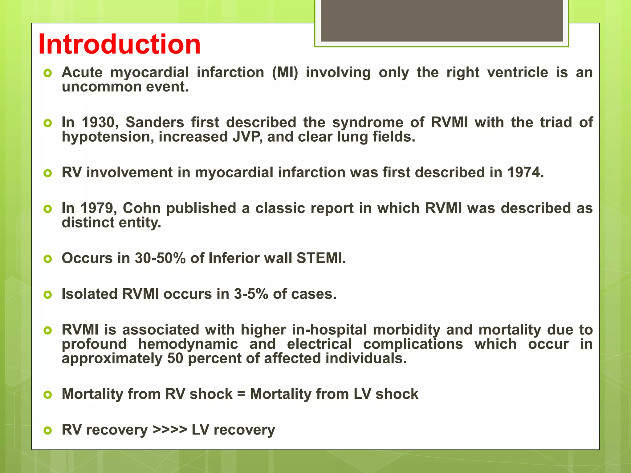 Right ventricular infarction | PPTX