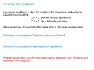 Rotational Motion and Equilibrium | PPT