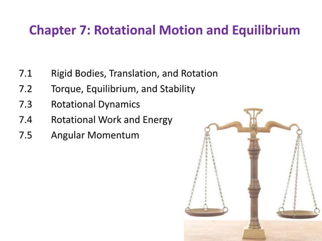 Rotational Motion and Equilibrium | PPT | Physics | Science