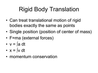 rigid body dynamics . power presentation | PPT