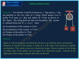 Rotational Motion QA 8 | PPTX