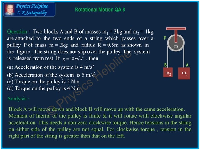 Rotational Motion QA 8 | PPTX