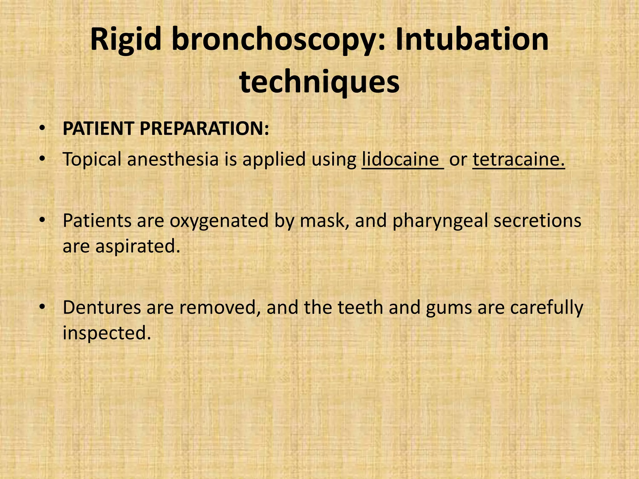 Rigid bronchoscopy | PPTX