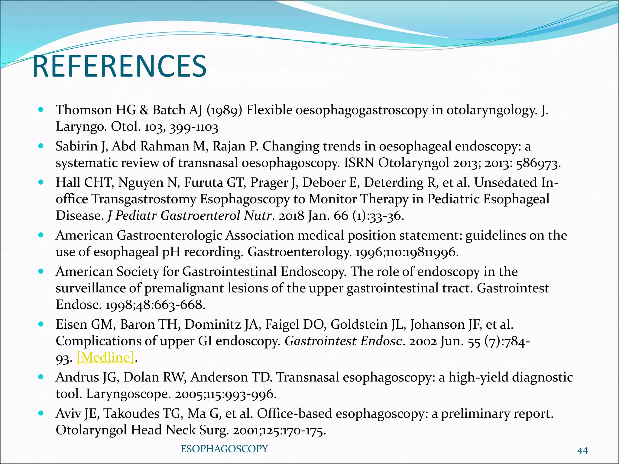RIGID ESOPHAGOSPY | PPT
