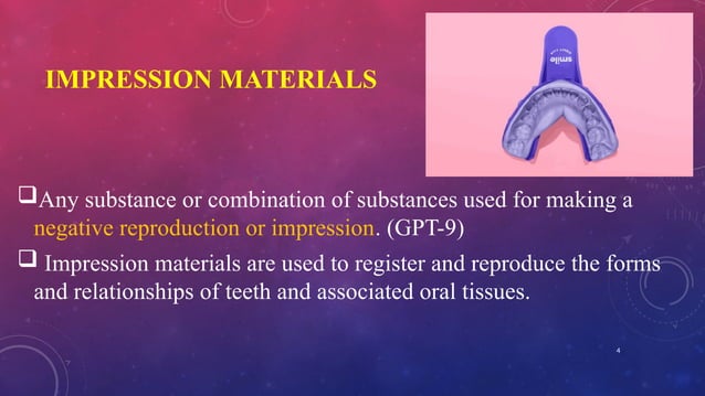 RIGID IMPRESSION MATERIALS in prosthodontics | PPT