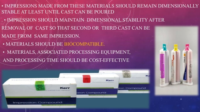 RIGID IMPRESSION MATERIALS in prosthodontics | PPT