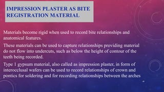 RIGID IMPRESSION MATERIALS in prosthodontics | PPTX