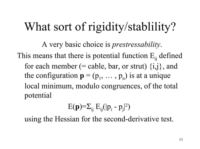 Rigidity And Tensegrity By Connelly | PPT | Physics | Science