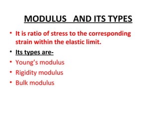 YOUNG’S MODULUS OF BRASS | PPT