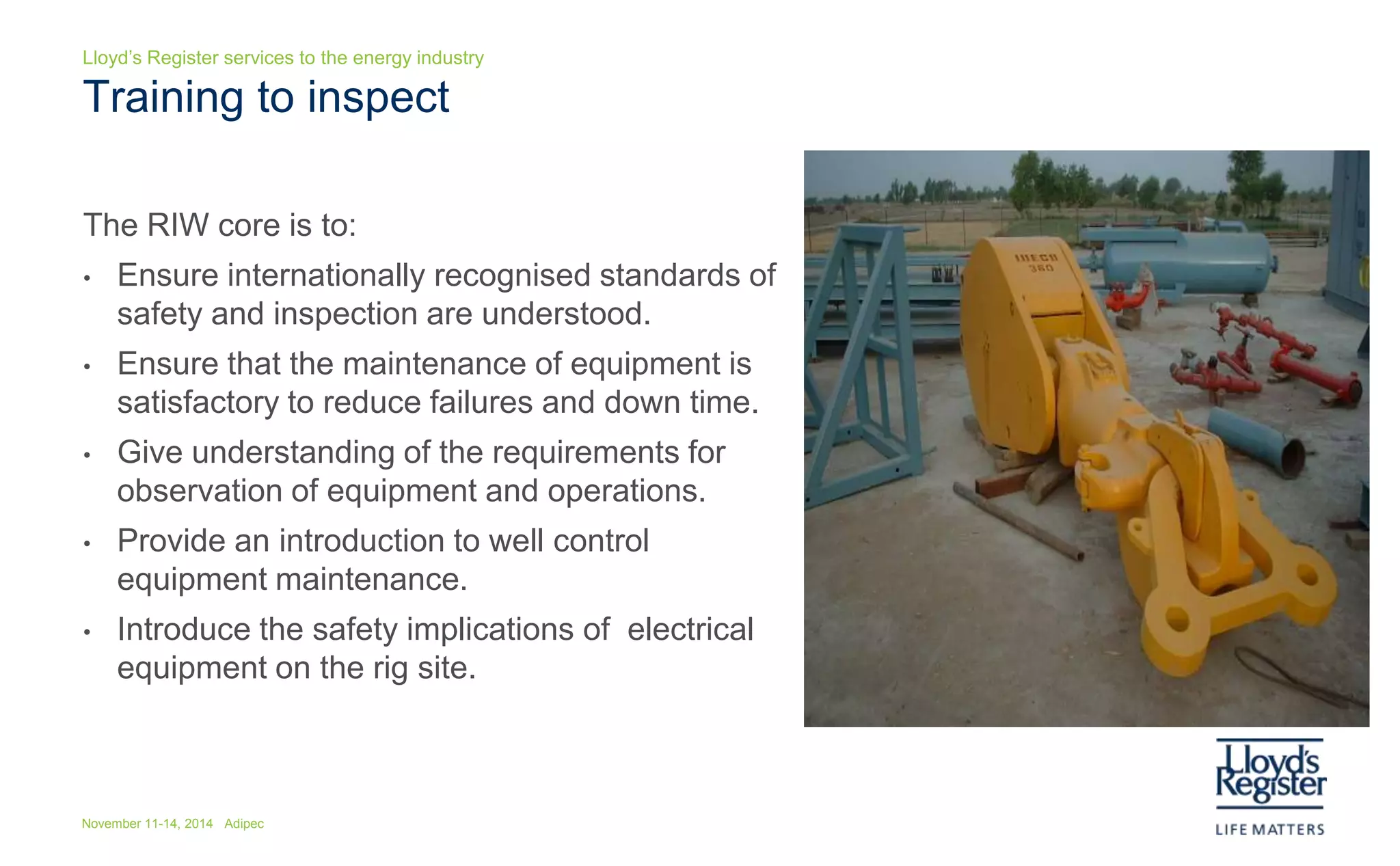 Overview: Rig inspection training | PPTX