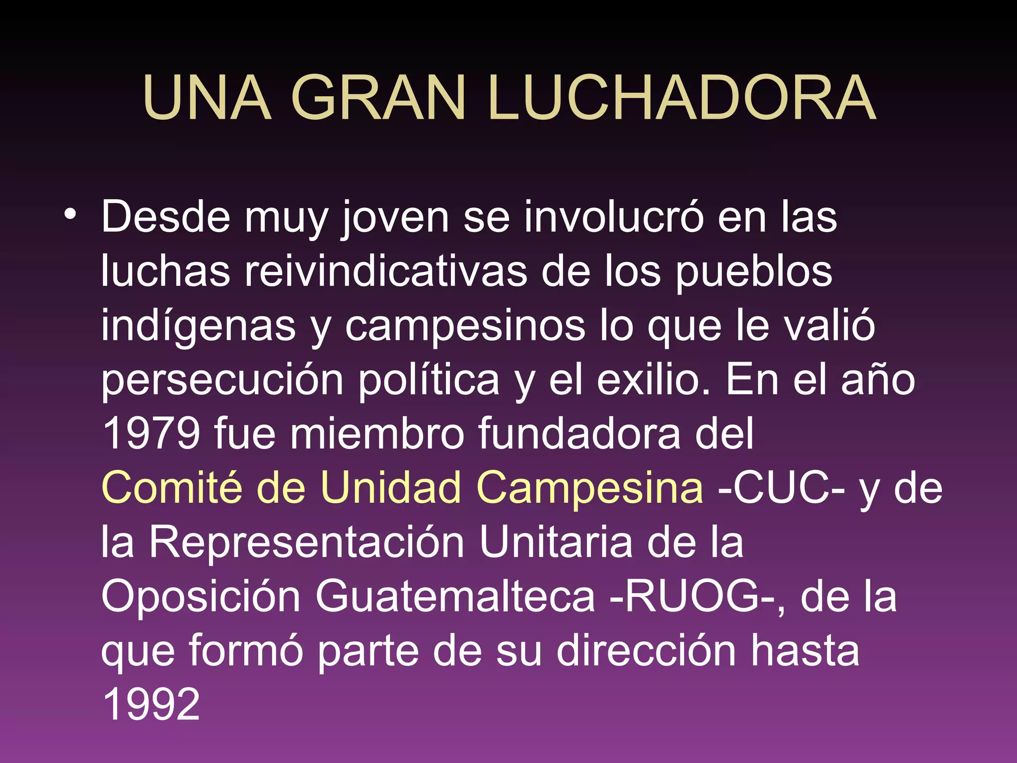 Rigoberta Menchu | PPT