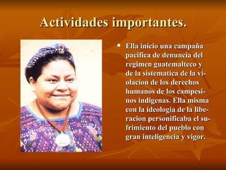 Rigoberta menchu | PPT