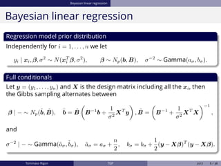 Bayesian regression models and treed Gaussian process models | PPT