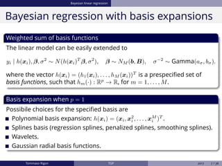 Bayesian regression models and treed Gaussian process models | PPT