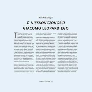 Mario Andrea Rigoni, O "Nieskończoności" Giacomo Leopardiego, Bezkres | PDF