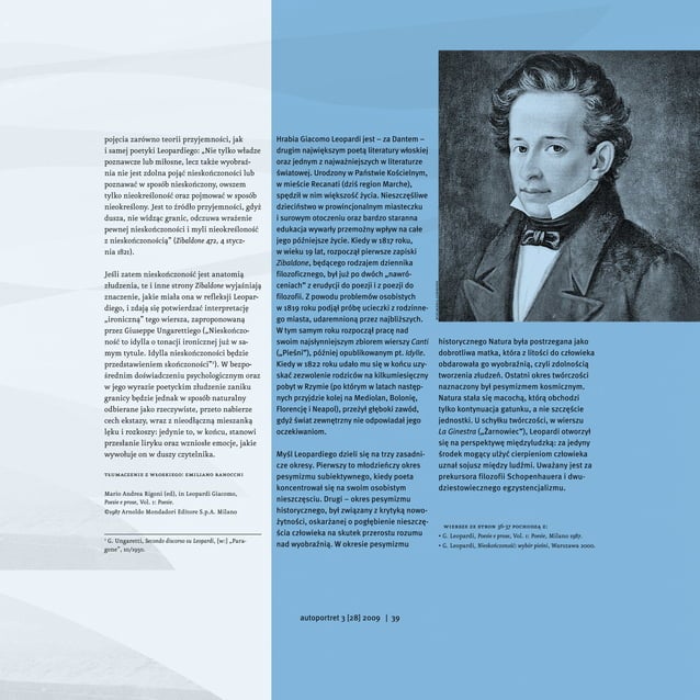 Mario Andrea Rigoni, O "Nieskończoności" Giacomo Leopardiego, Bezkres | PDF