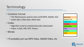 Optimizing HTML5 Video | PPT