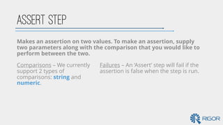 API Check Overview - Rigor Monitoring | PPT