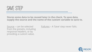 API Check Overview - Rigor Monitoring | PPT