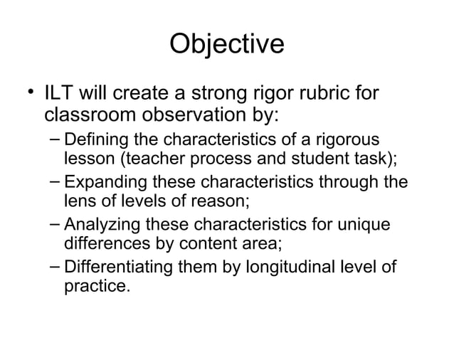 Rigor in the classroom | PPT