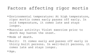 Rigor mortis definition description andm | PPTX