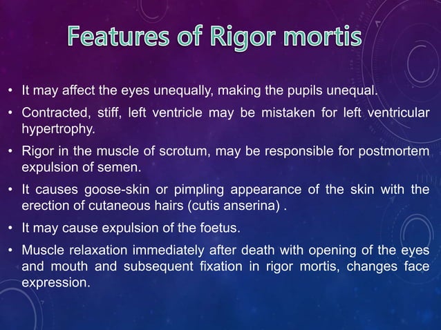 Rigor mortis ppt | PPTX