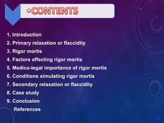 Rigor mortis ppt | PPTX