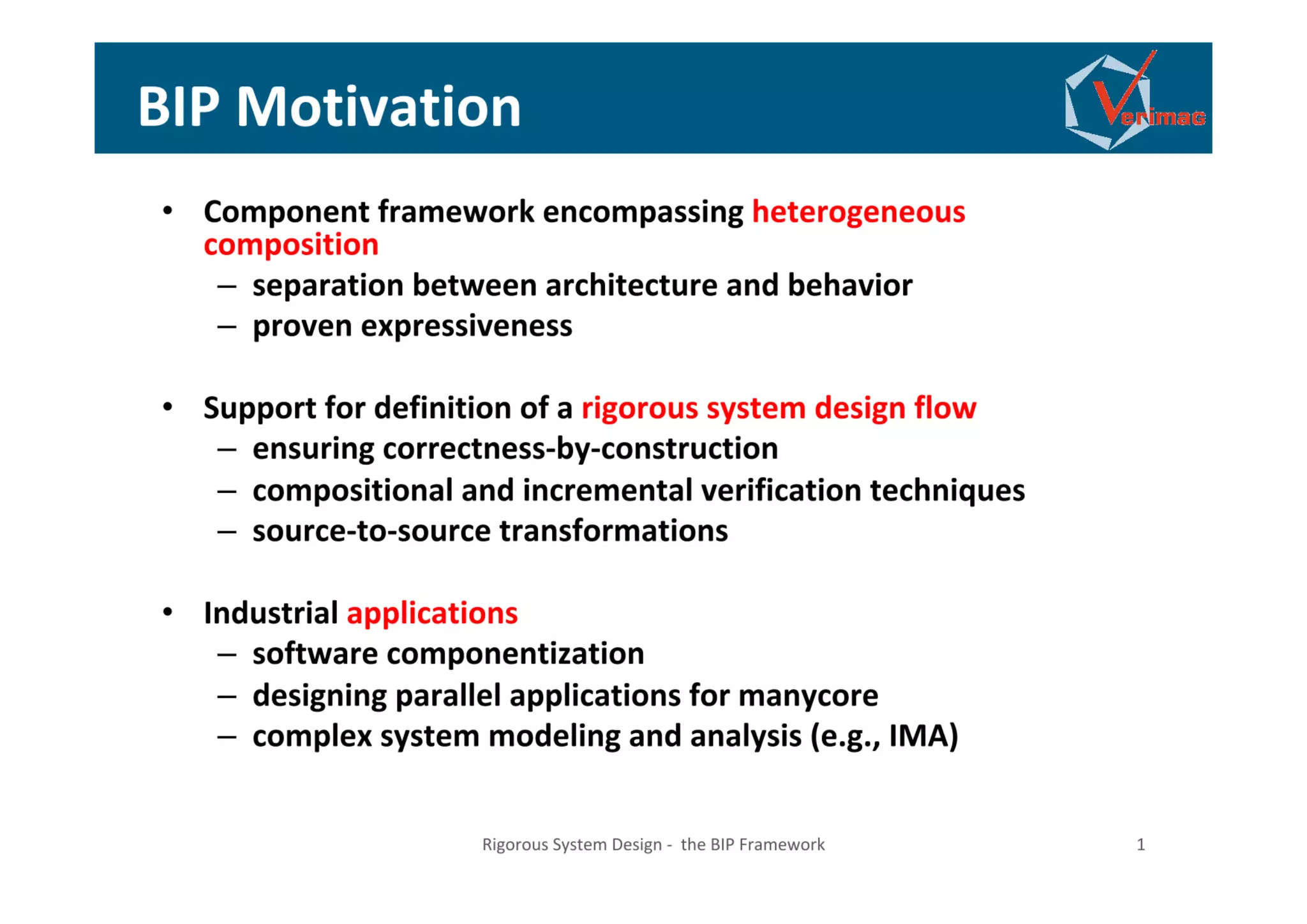 Rigorous system design the bip framework | PPT
