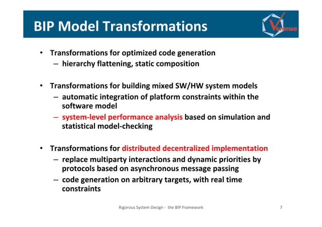 Rigorous System Design The Bip Framework Ppt