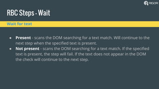 Real Browser Check Scripting Guide - Rigor Monitoring | PPT
