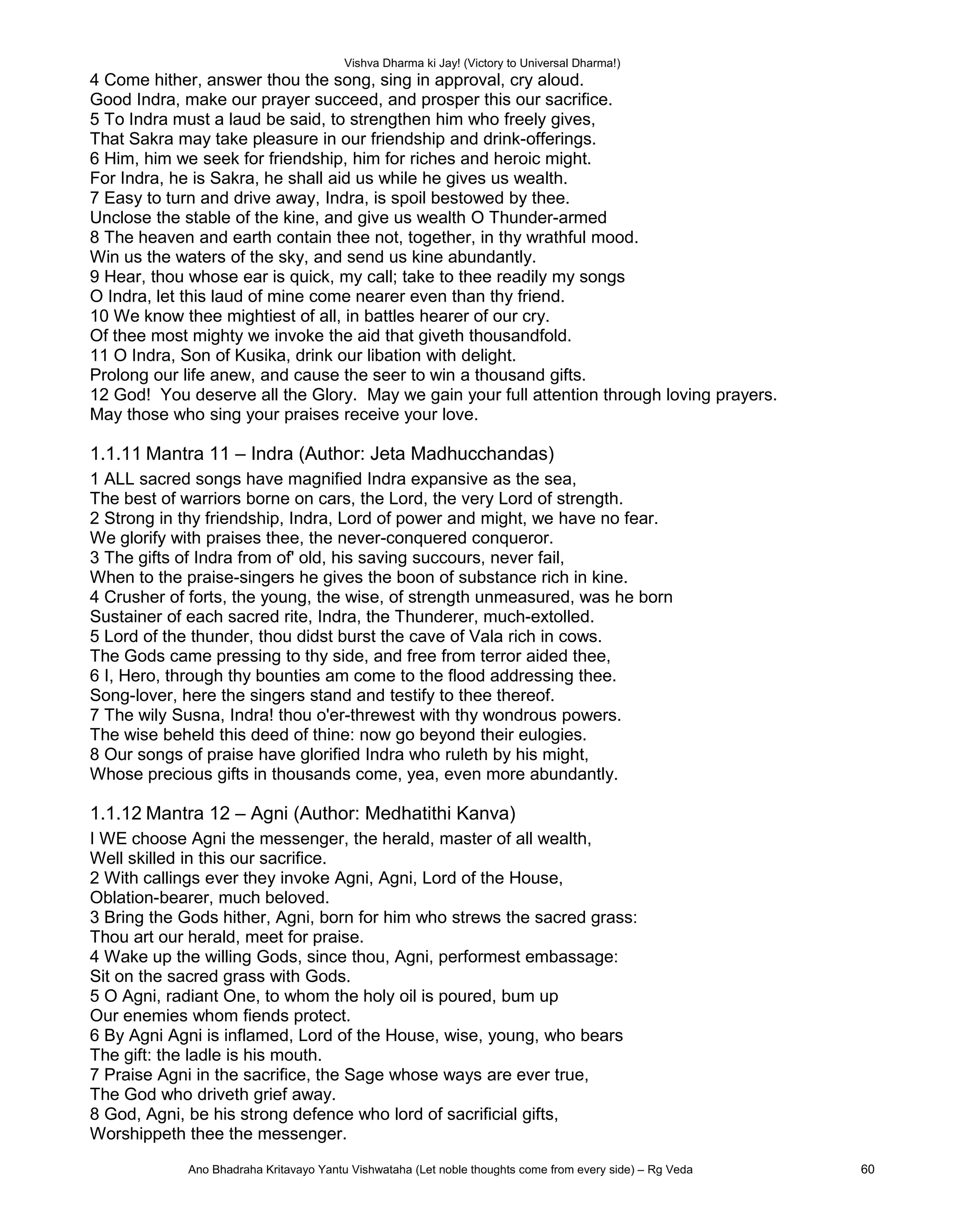 Rigveda meaning a1 c1 | PDF