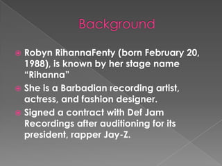 Rihanna - social media | PPTX