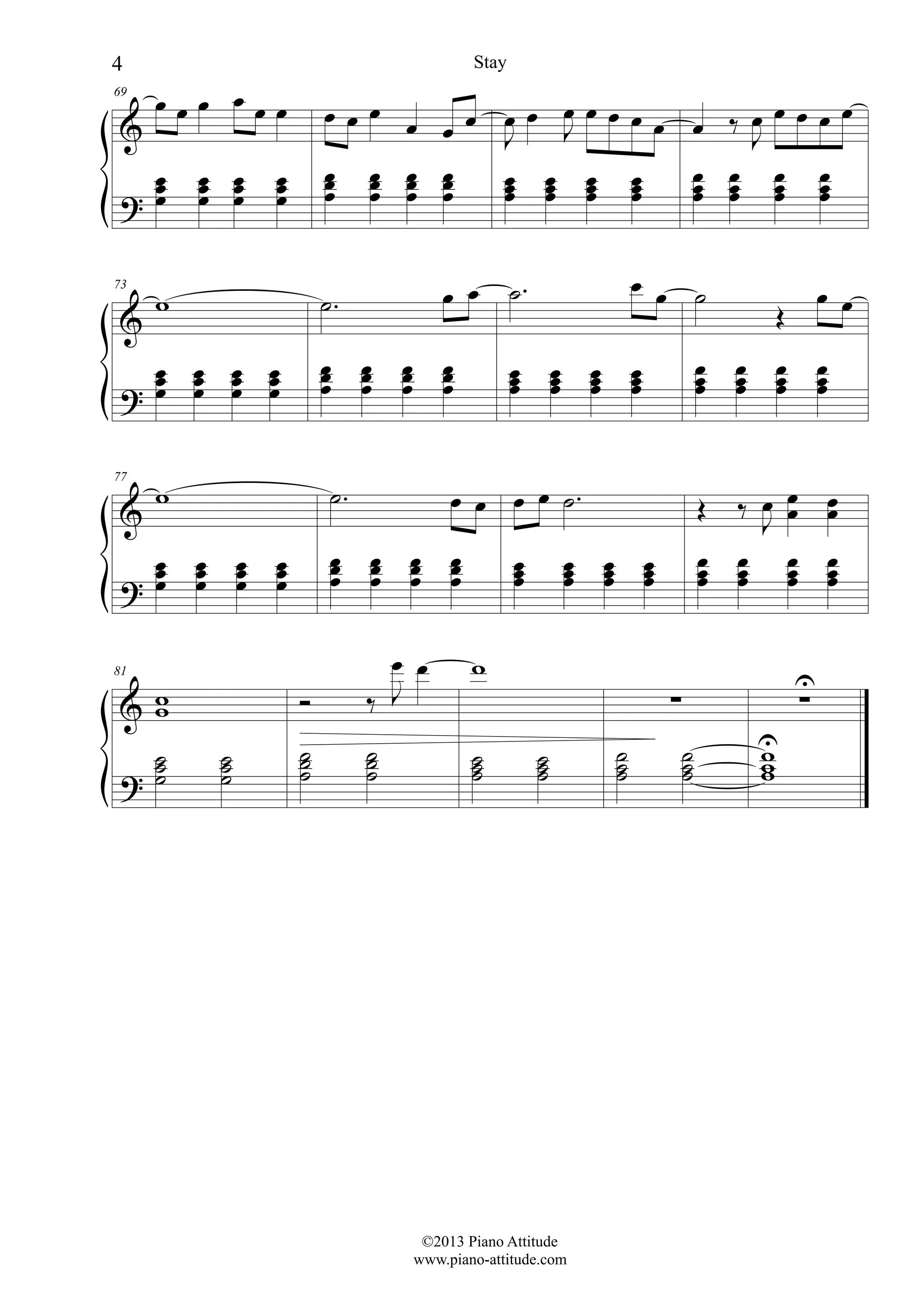 Stay - Rihanna | PDF