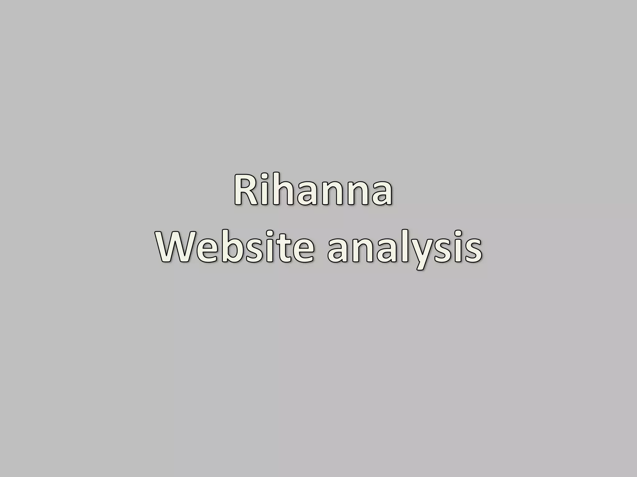 Rihanna website | PPT