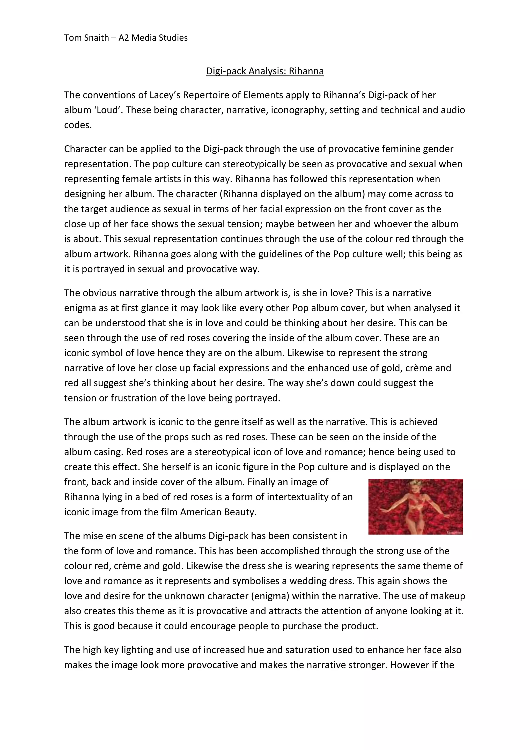 Rihanna analysis | DOCX