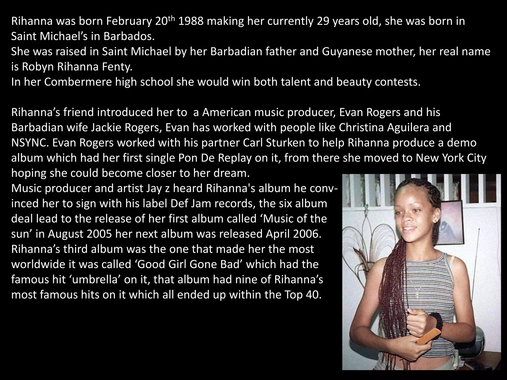 Rihanna biography | PPT