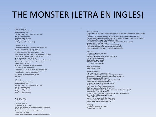 Rihanna, eminen. monster. Julián, David, Raquel, Rosa