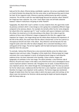 Rihanna loud album essay | PDF | Free Download