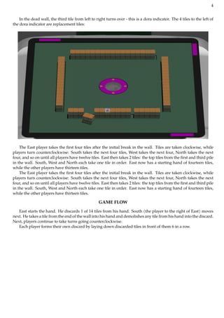 Rules of Japanese Mahjong (Riichi Mahjong) | PDF