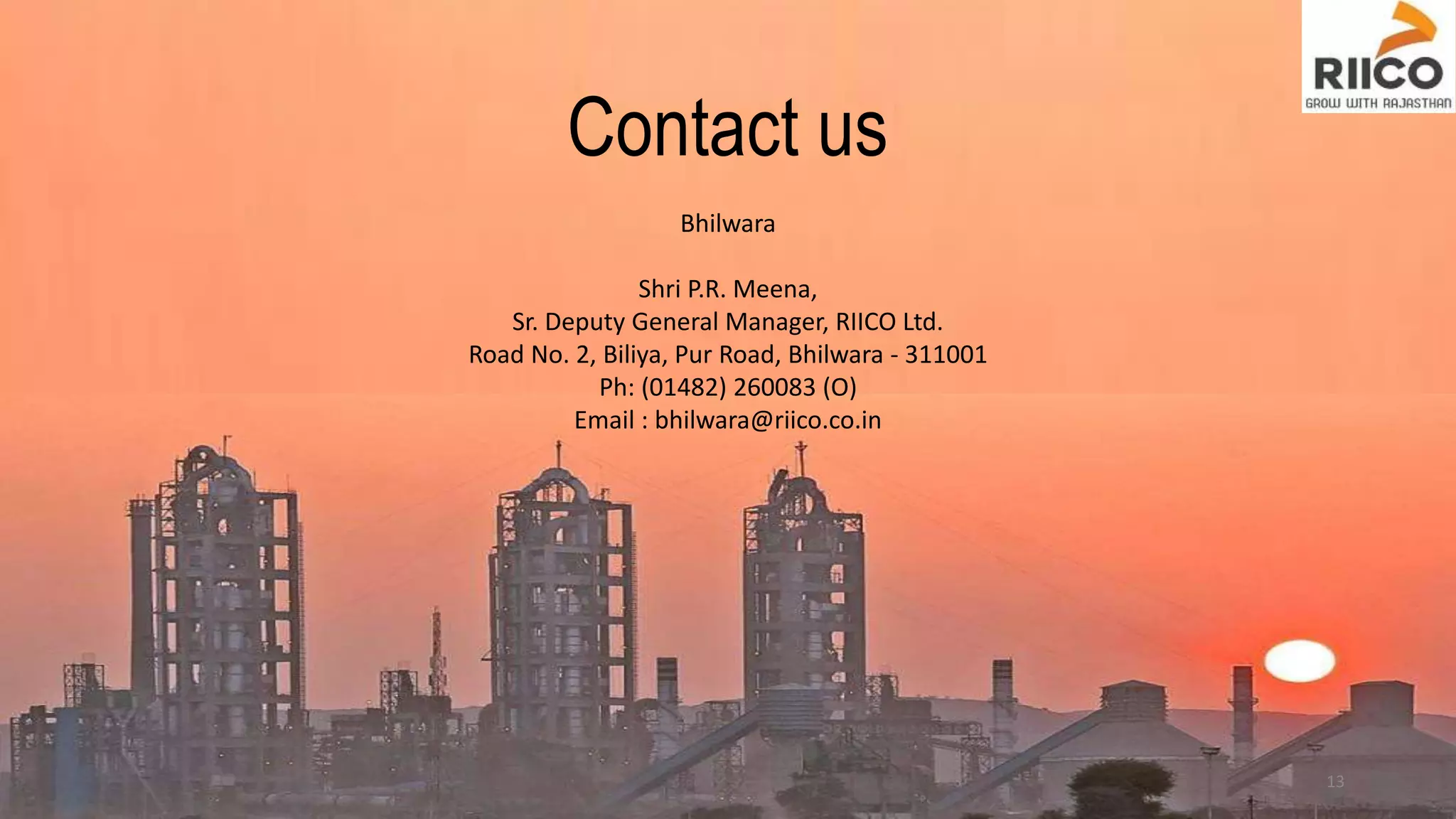 RIICO industrial area Karanpura, Bhilwara, Rajasthan | PPTX