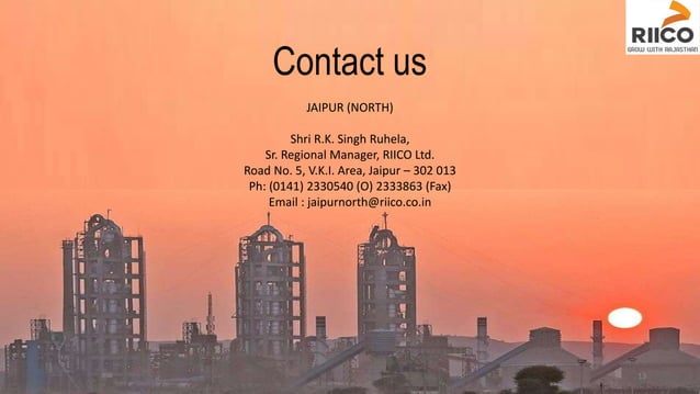 RIICO industrial area Manda Phase II, Jaipur, Rajasthan | PPTX