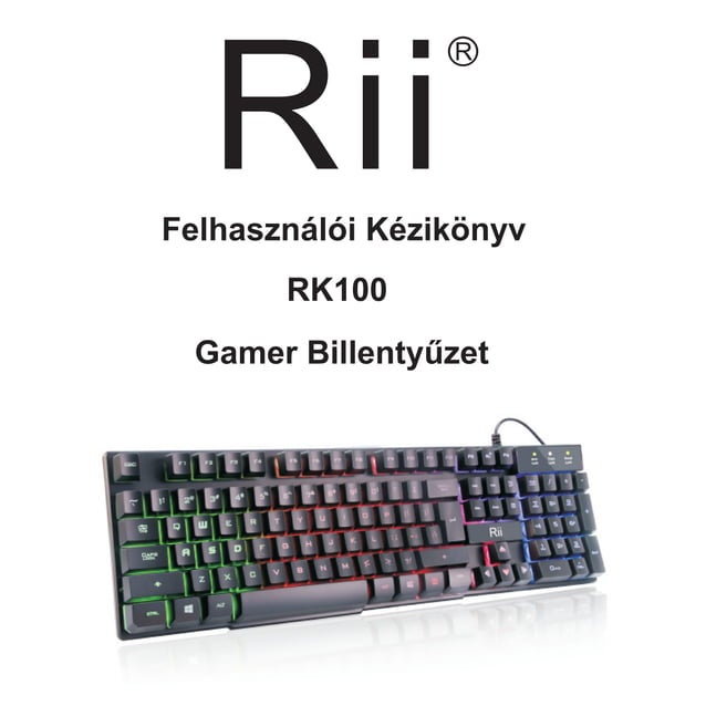 Rii RK100 Gamer billentyűzet használati útmutató | PDF