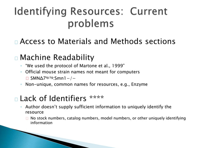 Resource Identification Initiative | PPTX | Databases | Computer ...